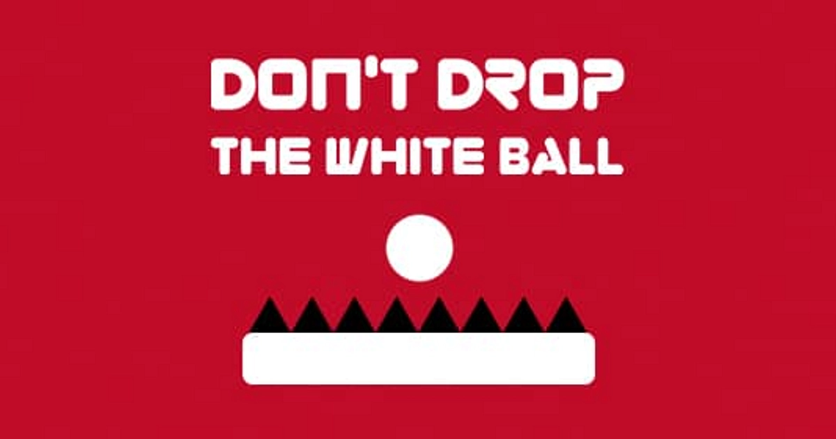 Don't Drop The White Ball - Online Game - Play for Free | Starbie.co.uk