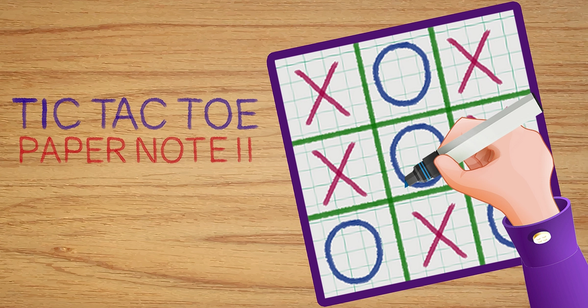 Tic Tac Toe Paper Note 2 - Online Game - Play for Free | Starbie.co.uk