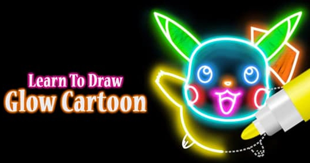 Learn to Draw Glow Cartoon - Online Game - Play for Free | Starbie.co.uk